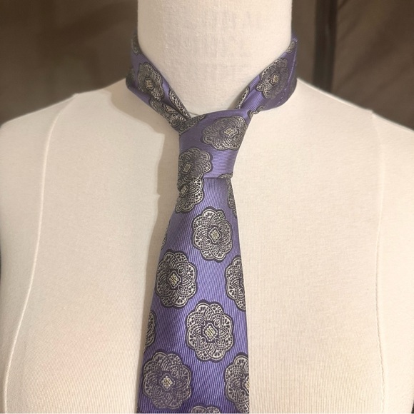 nick cannon | Accessories | Nick Cannon Silk Tie Blue Geometrics ...
